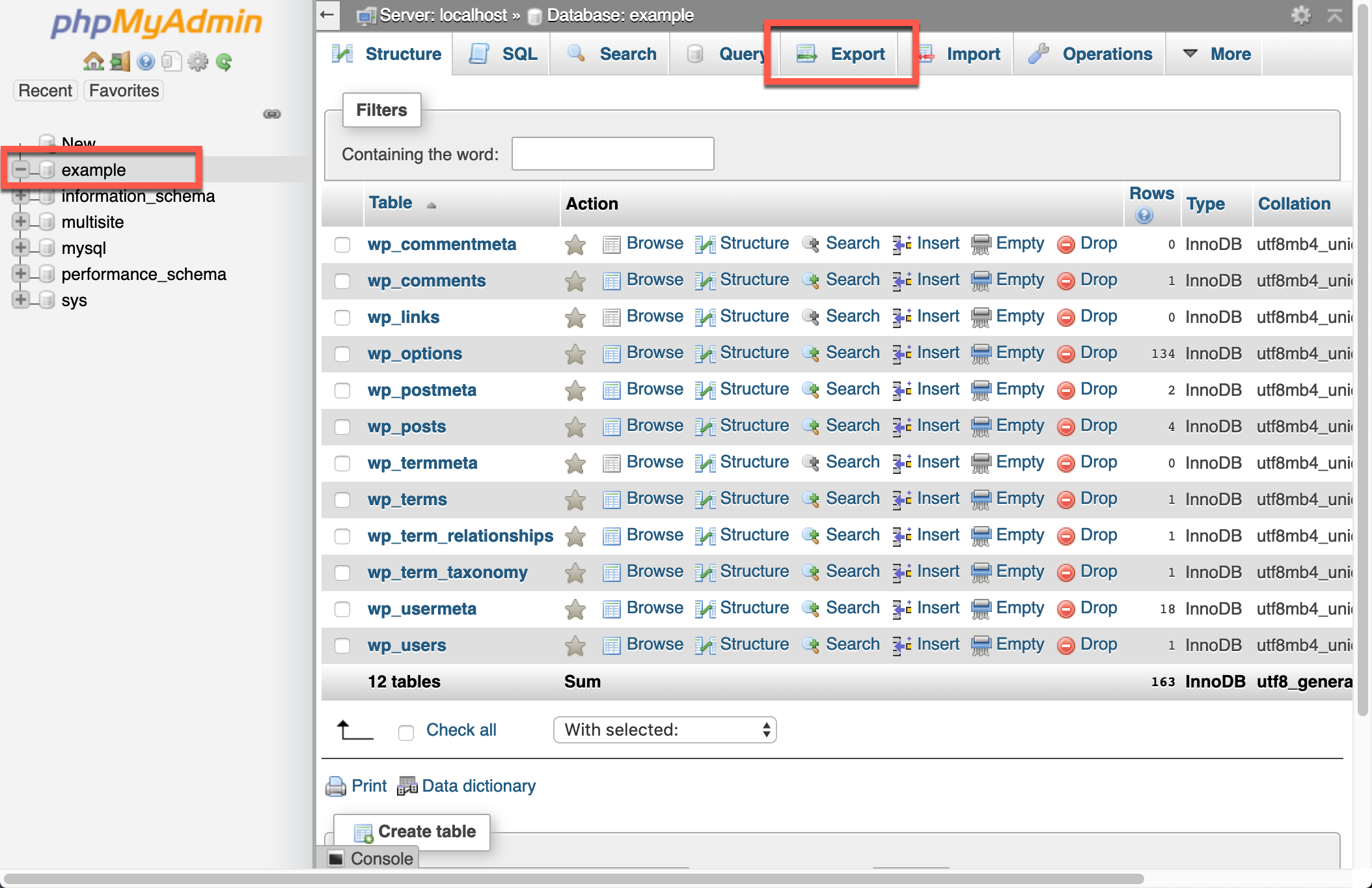 Phpmyadmin