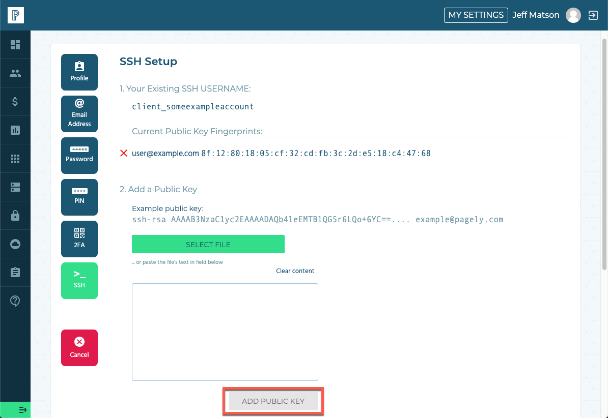 Adding SSH Keys to Your Pagely Account – [Pagely® Support]