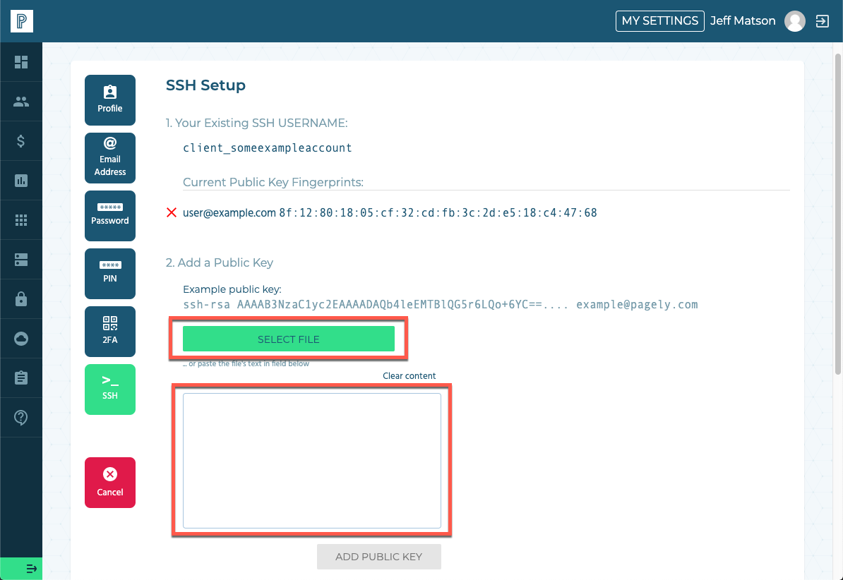 Adding SSH Keys to Your Pagely Account – [Pagely® Support]